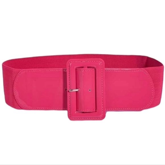 Accessories | Hot Pink Patent Leather Wide Width Belt | Poshmark
